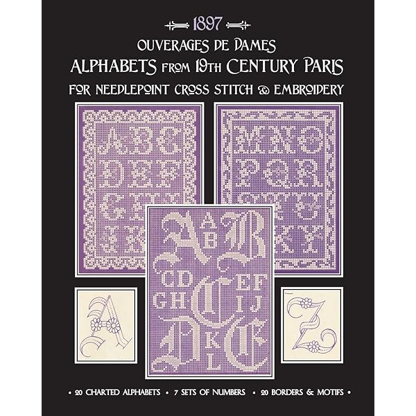 Needlepoint Letter Patterns Antique Charted Alphabets Motifs And