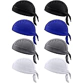 Amazon.com: QAIKYUNE Do Rag Skull Caps for Men Sweat Wicking Doo Rags ...