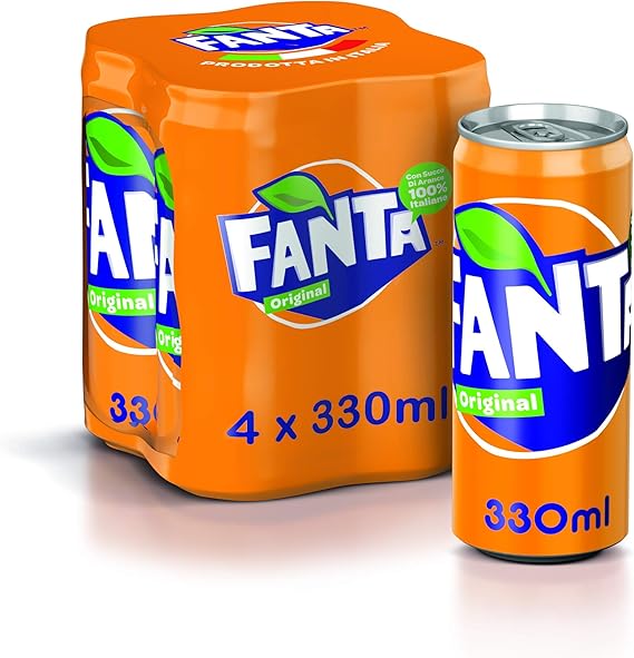 Fanta Original 330 ml - 4 lattine: Amazon.it: Alimentari e cura della casa