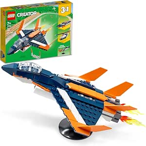 Amazon.com: LEGO Creator 3in1 Supersonic-Jet 31126 Building Kit; Build ...