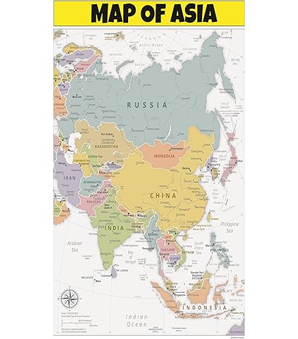 Buy Asia Political Map Vivid