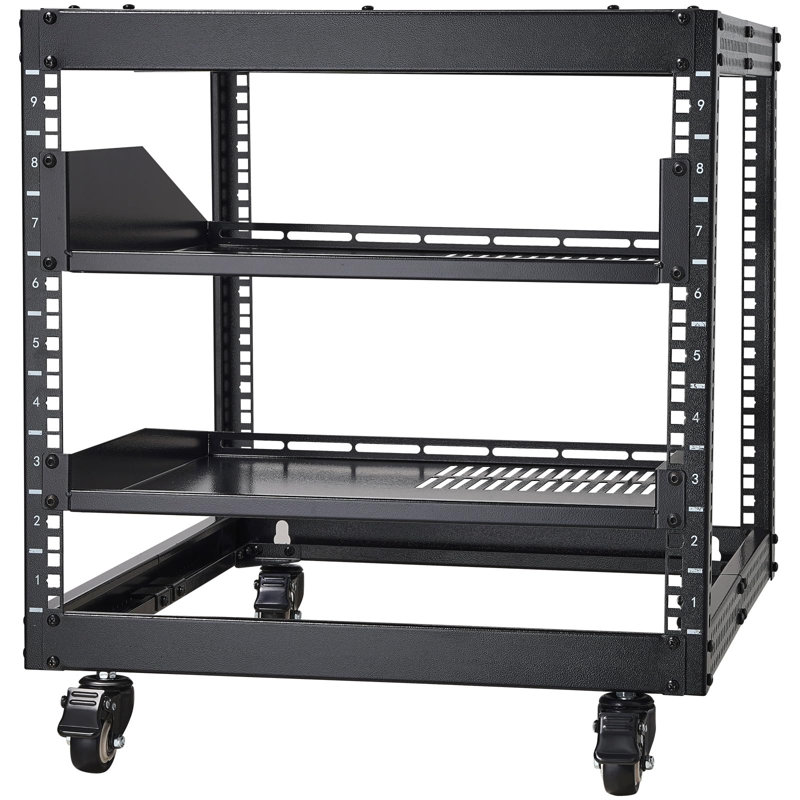 VEVOR 9U Network Rack, Wall Mount Server Rack, Open Frame Design With ...