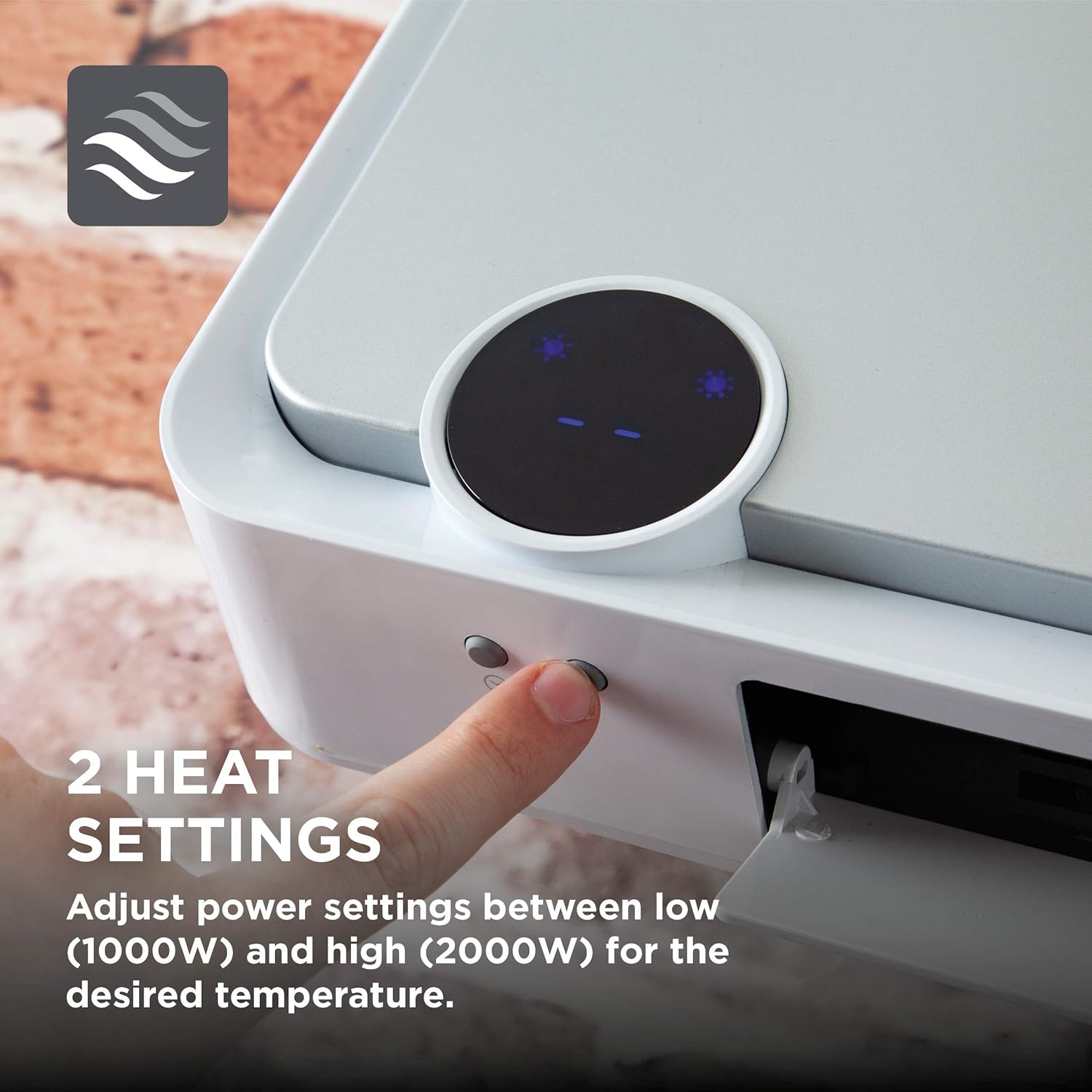 BLACK+DECKER BXSH37011GB 2KW Digital Wall Mounted Downflow Heater with ...