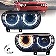 Amazon.com: VLAND Headlights Assembly Fit for Dodge Challenger 2008 ...