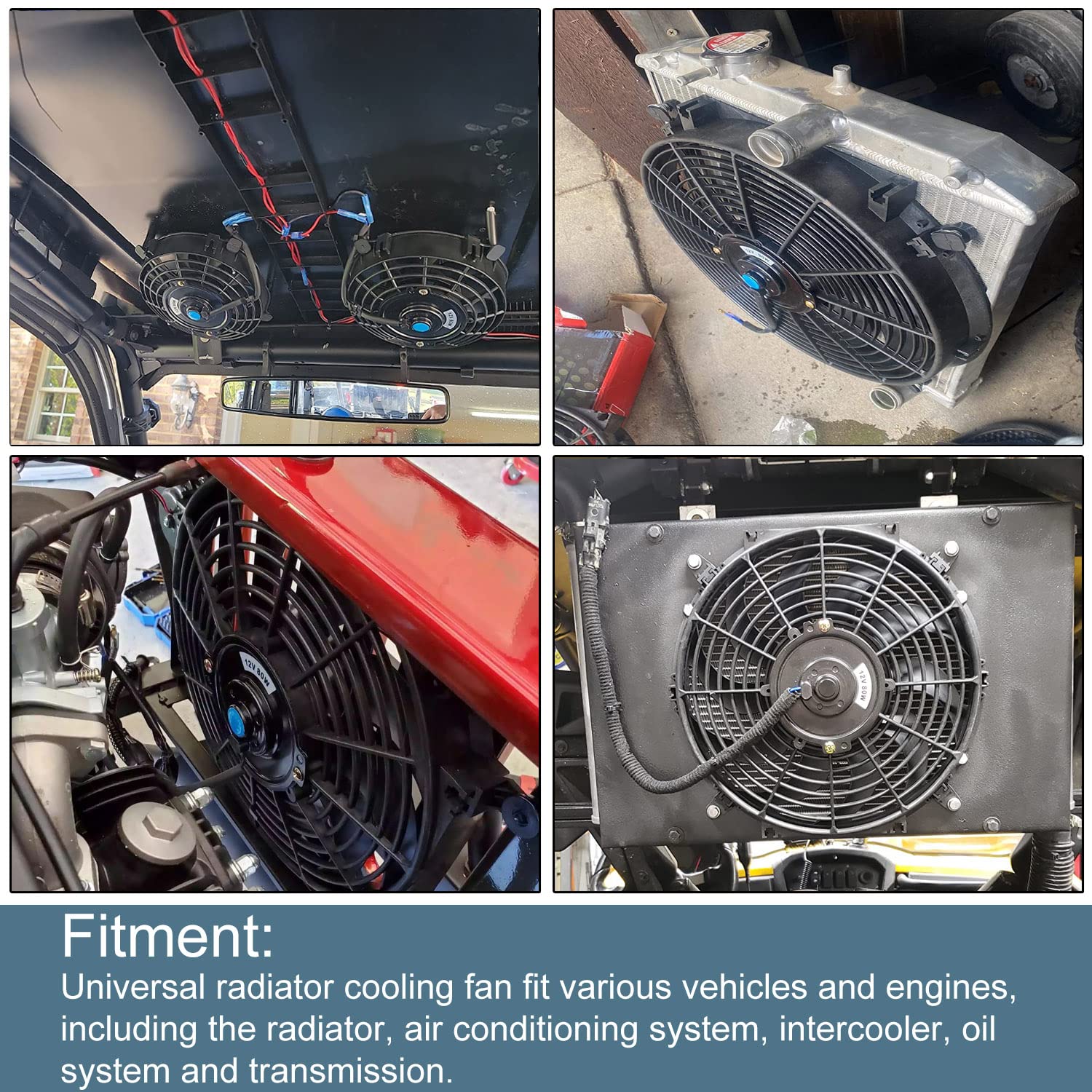 Mua 7" inch Universal Slim Fan Push Pull Electric Radiator Cooling 12V ...