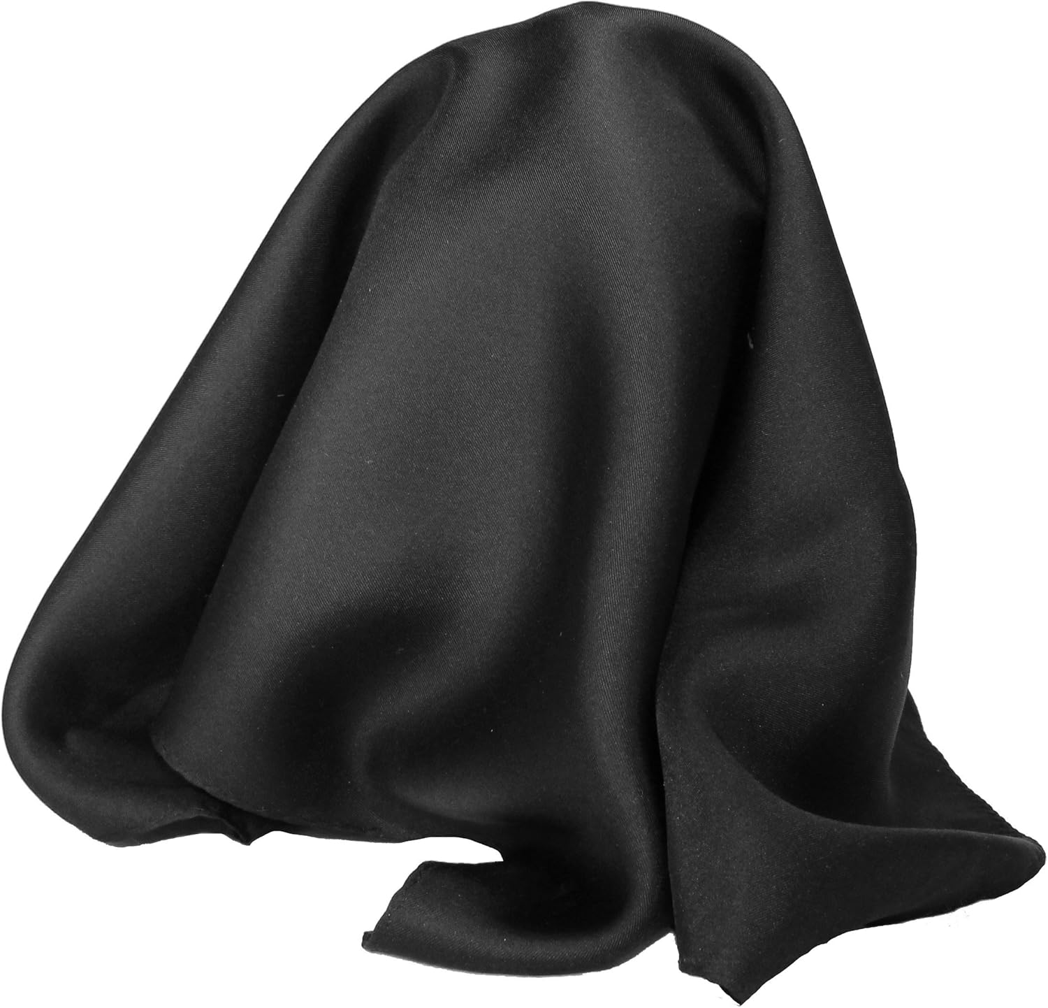 Classic Black Silk Handkerchief - Full-Sized 16"x16" at Amazon Men’s ...