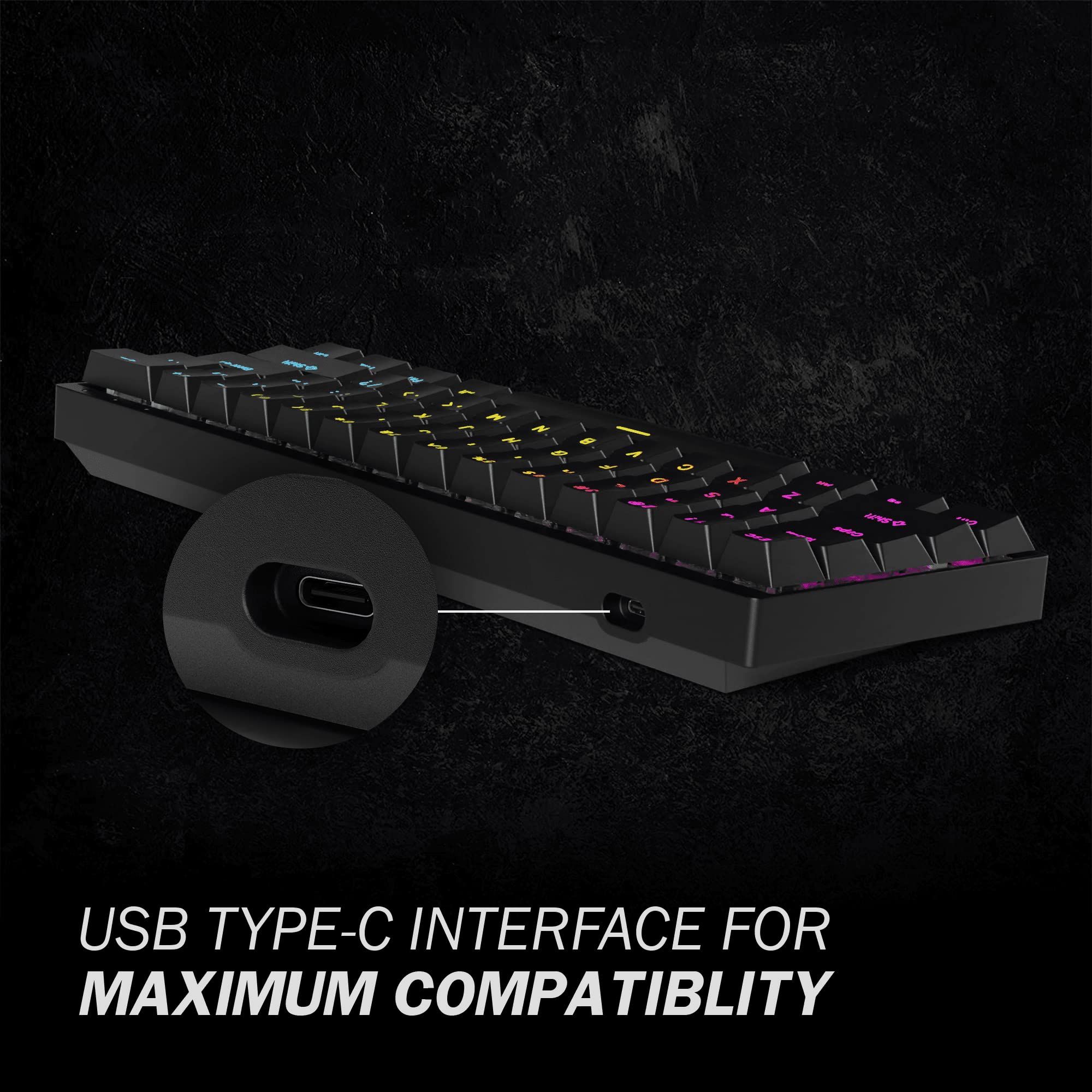 Mua DURGOD HK Venus RGB Mechanical Gaming Keyboard | 60% Layout | USB C ...