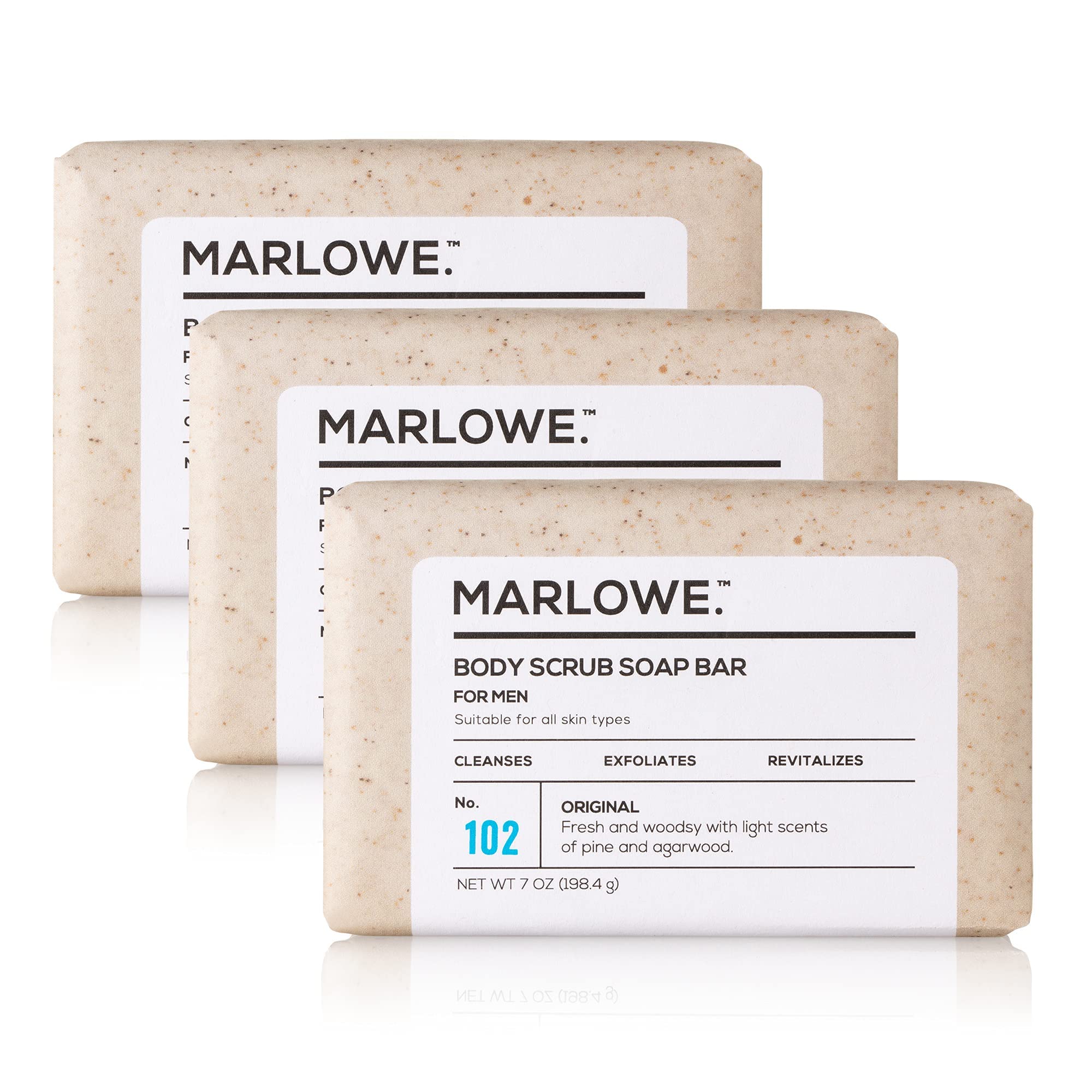 Mua MARLOWE. No. 102 Men's Body Scrub Soap 7 oz (3 Bars) Fresh Original ...