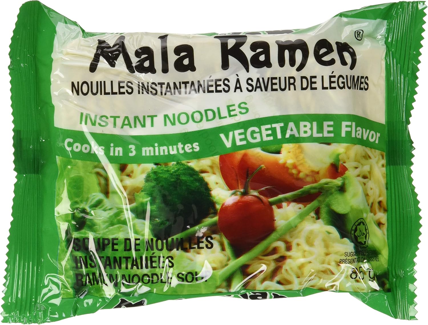 Mala Ramen Instant Noddle - Vegetable Noodles 85G (Case of 24) 2.04 Kg ...