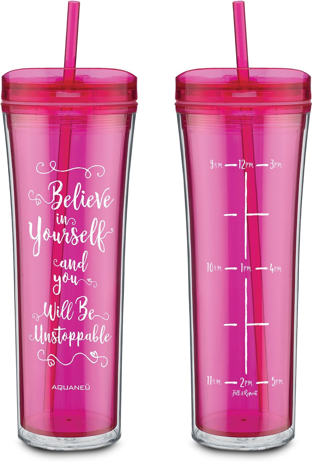 Amazon.com | 20oz Inspirational Double Wall Water Bottle Tumbler with ...