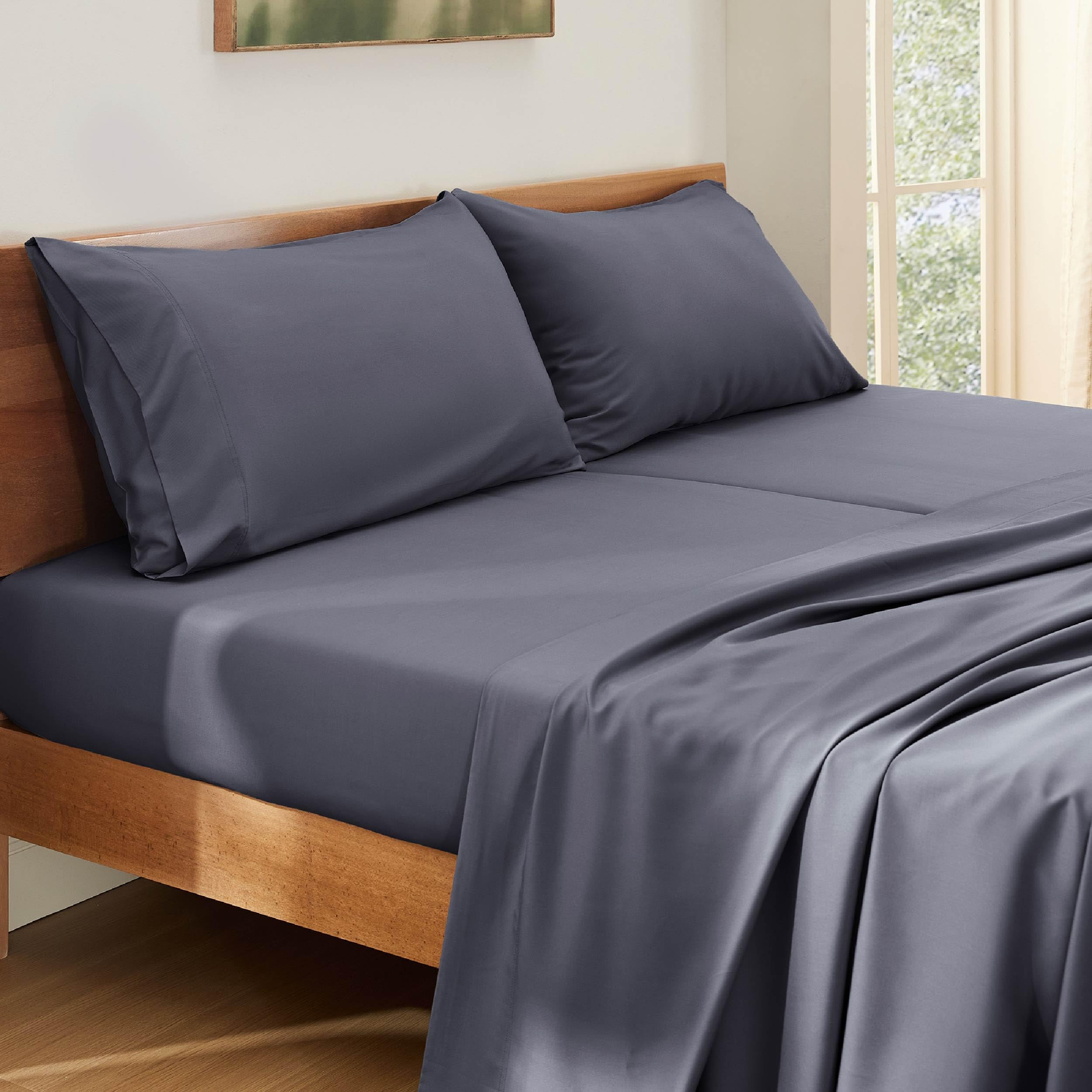 Bedsure Split King Sheet Set, Cooling Sheets for Split King Bed Set, Rayon Derived from Bamboo ...