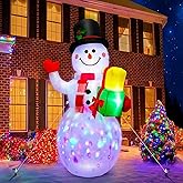 Amazon.com: Buheco Snowman Inflatable Christmas Yard Decorations Outdoor Blowups 5ft Giant Blow ...