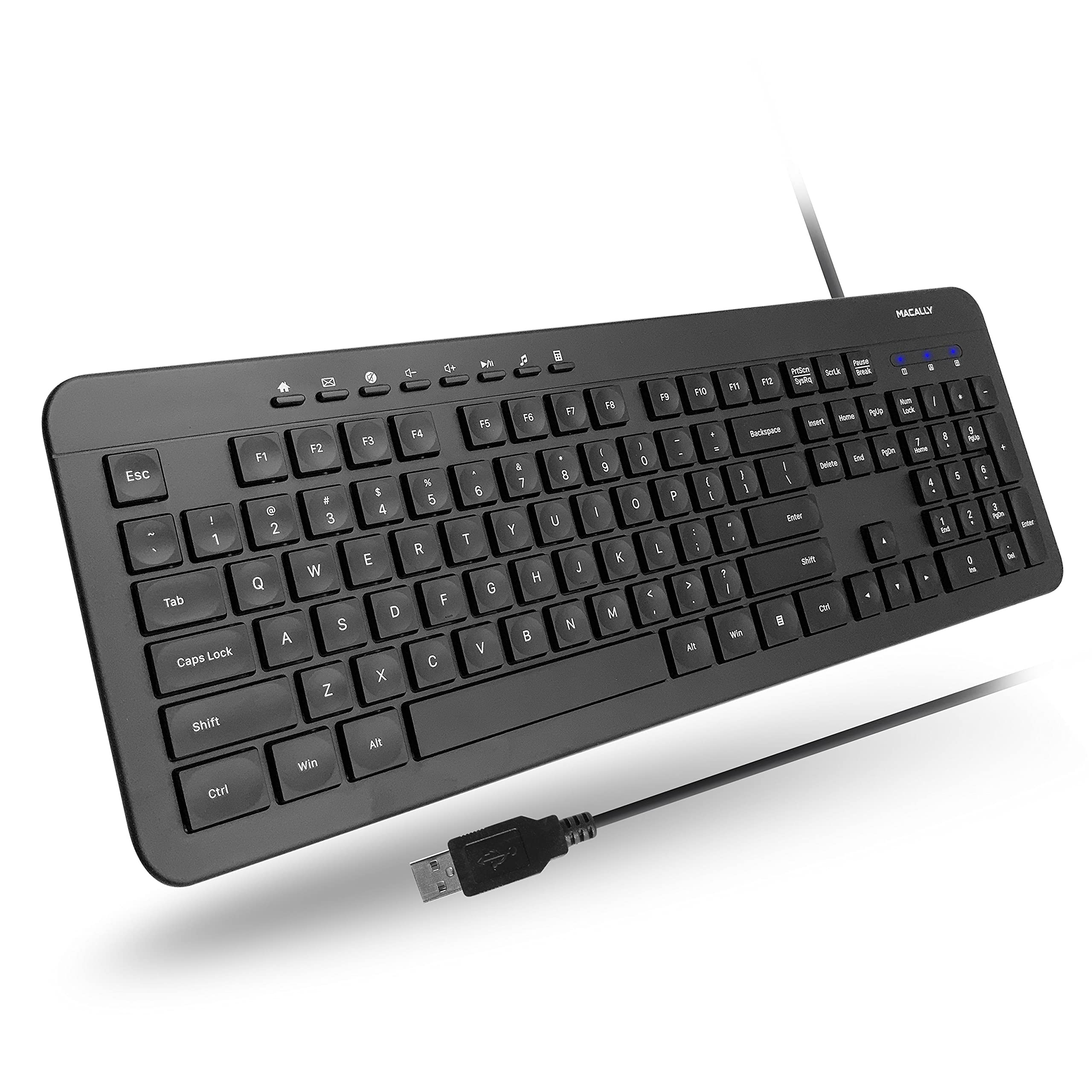 Mua Macally Wired Keyboard | Full Size Computer Keyboard | Quiet ...