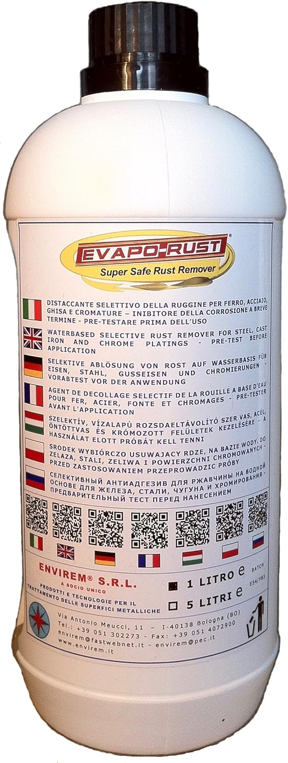 Evapo-Rust® – 1 Litre – Water-based Selective Rust Remover for Iron ...