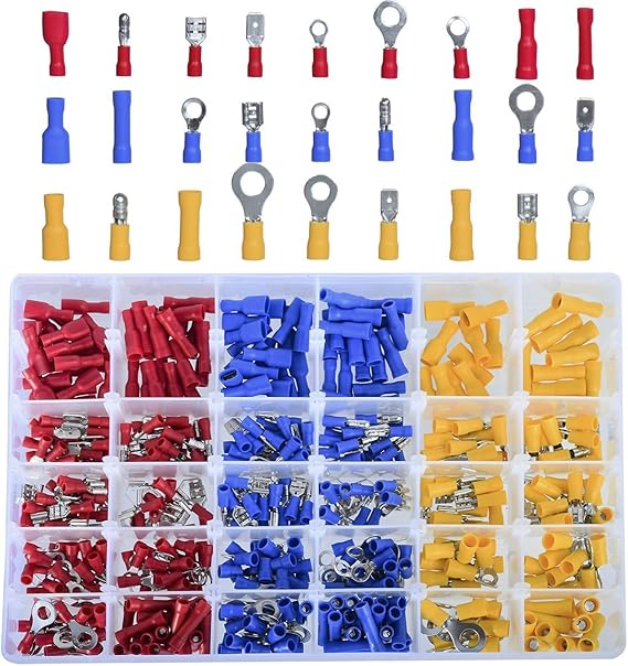 DEDC Lot de 480 Coffret Cosses Electriques Cosse Electrique Automobile avec Boîte de Rangement ...