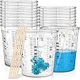 Amazon.com: 24 Pcs 64 oz 1800 ml Paint Measuring Cups Mixing Cups with ...