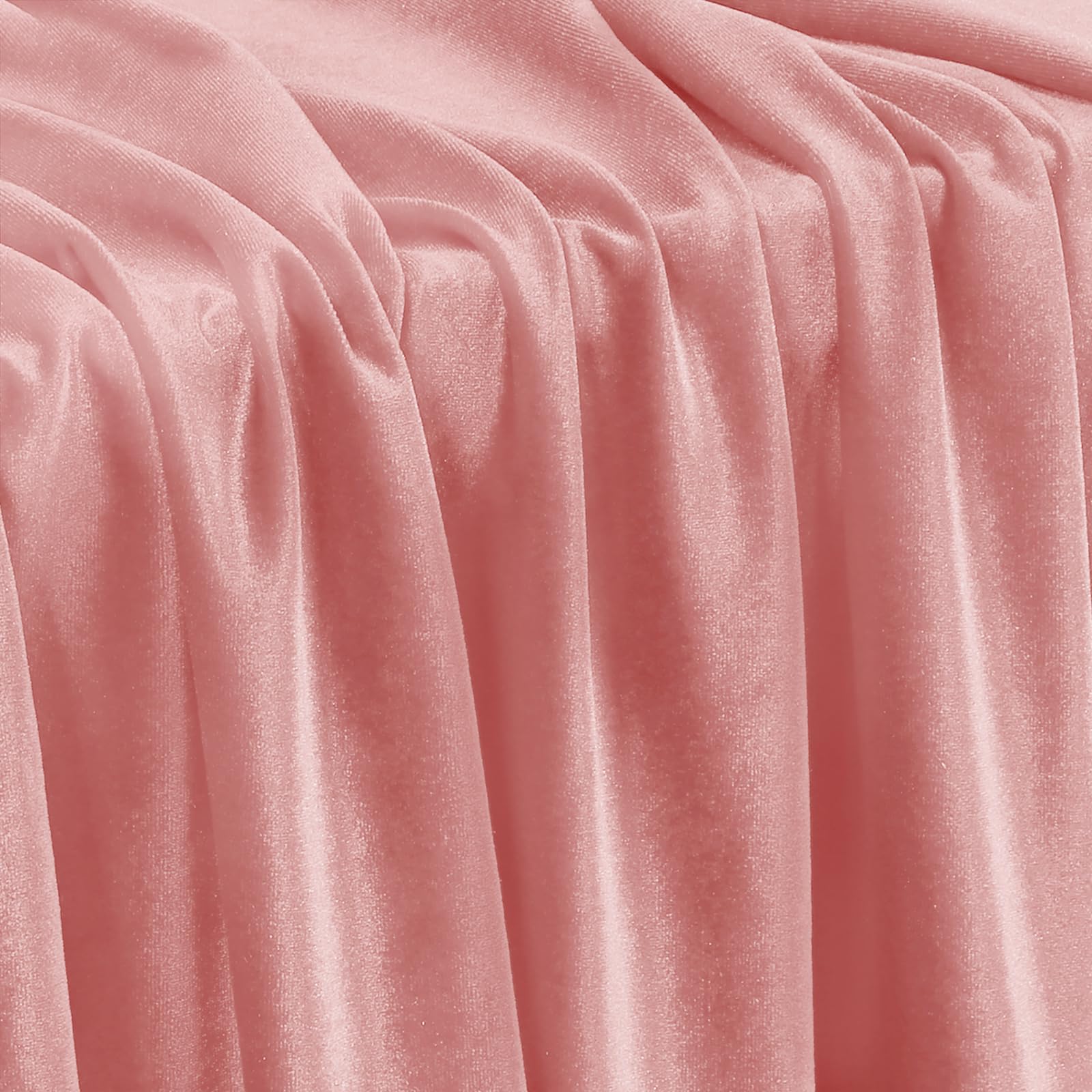 KKJIAF Light Pink Stretch Velvet Fabric 60 Inch Wide, 2 Yard Soft ...