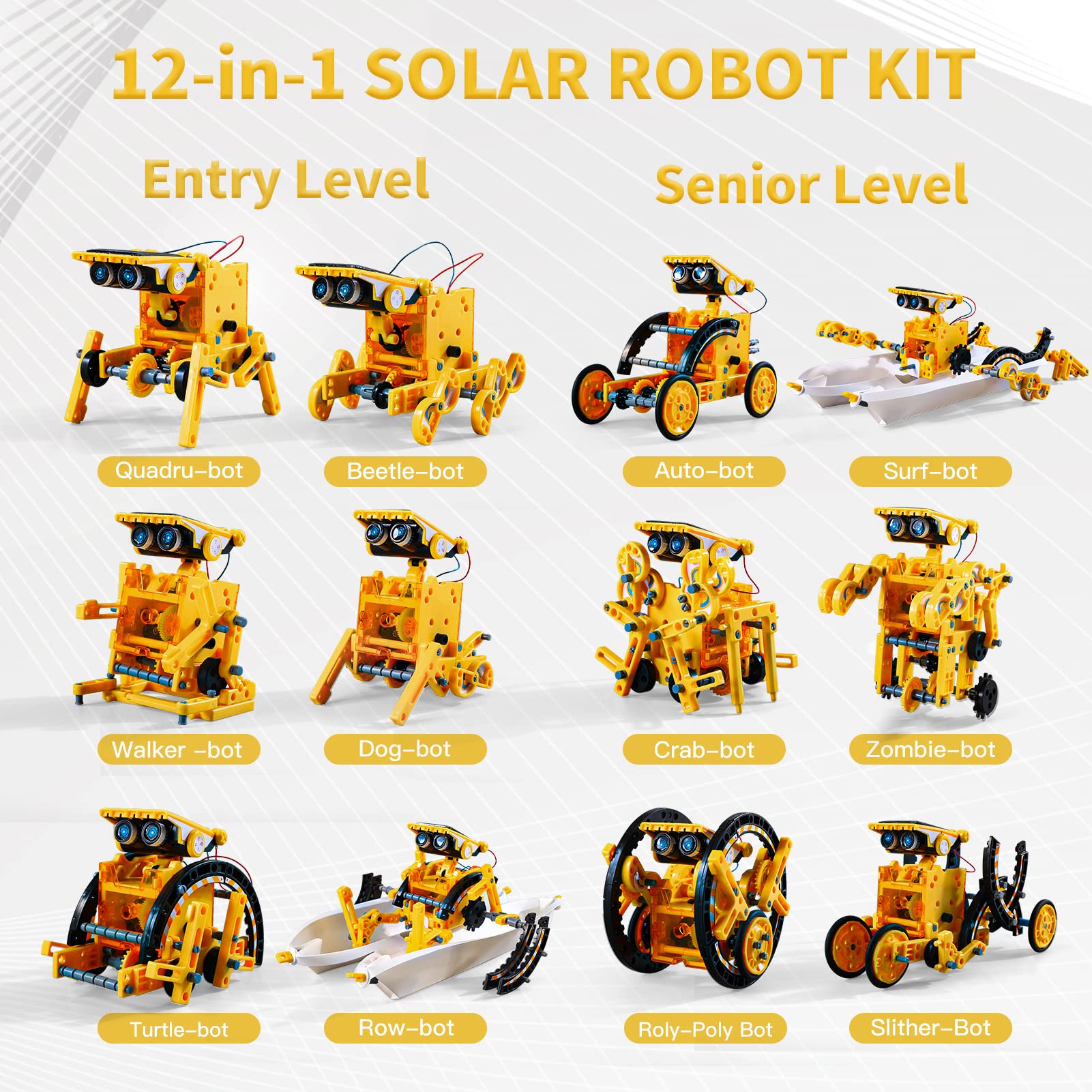 Mua Lucky Doug 12-in-1 STEM Solar Robot Kit Toys Gifts for 8 9 10 11 12 ...