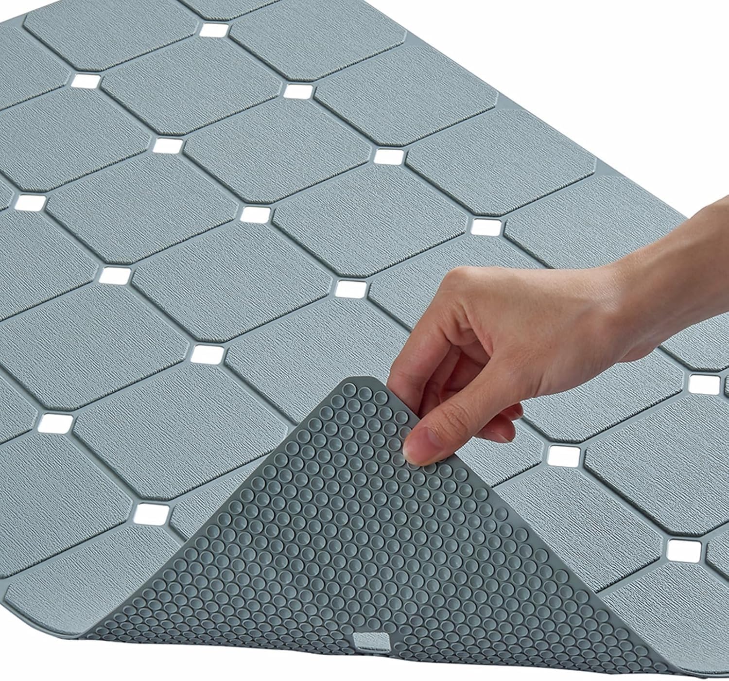 Bathtub Mat Non Slip Silicone Soft Odorless Bath Mat with Mini Suction ...