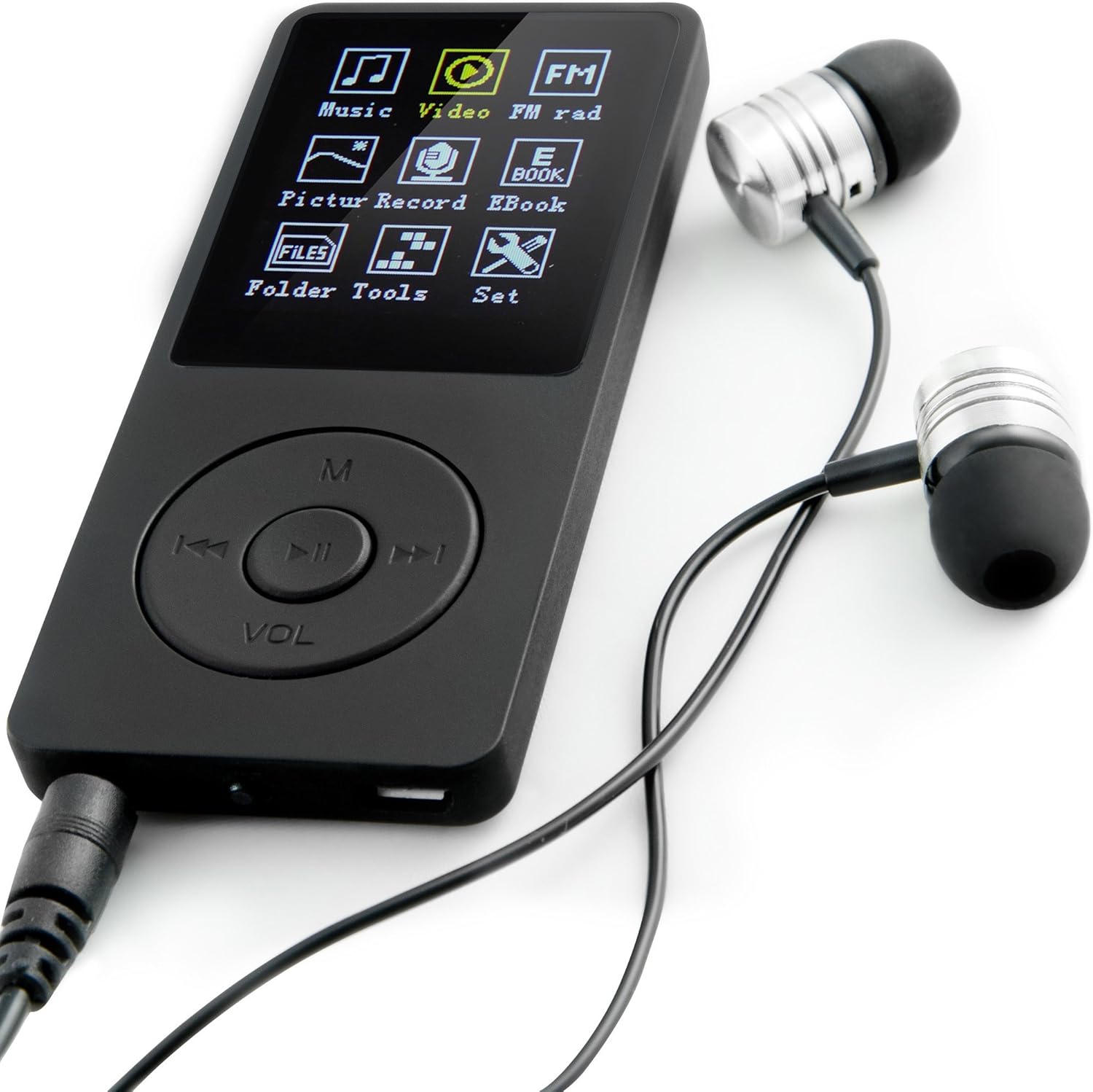 Reproductor de MP3 NEVEQ Neo (Negro) Reproductor de música de Memoria ...