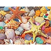 Amazon.com: White Mountain Rainbow Chairs Beach Puzzle 500 Pieces ...