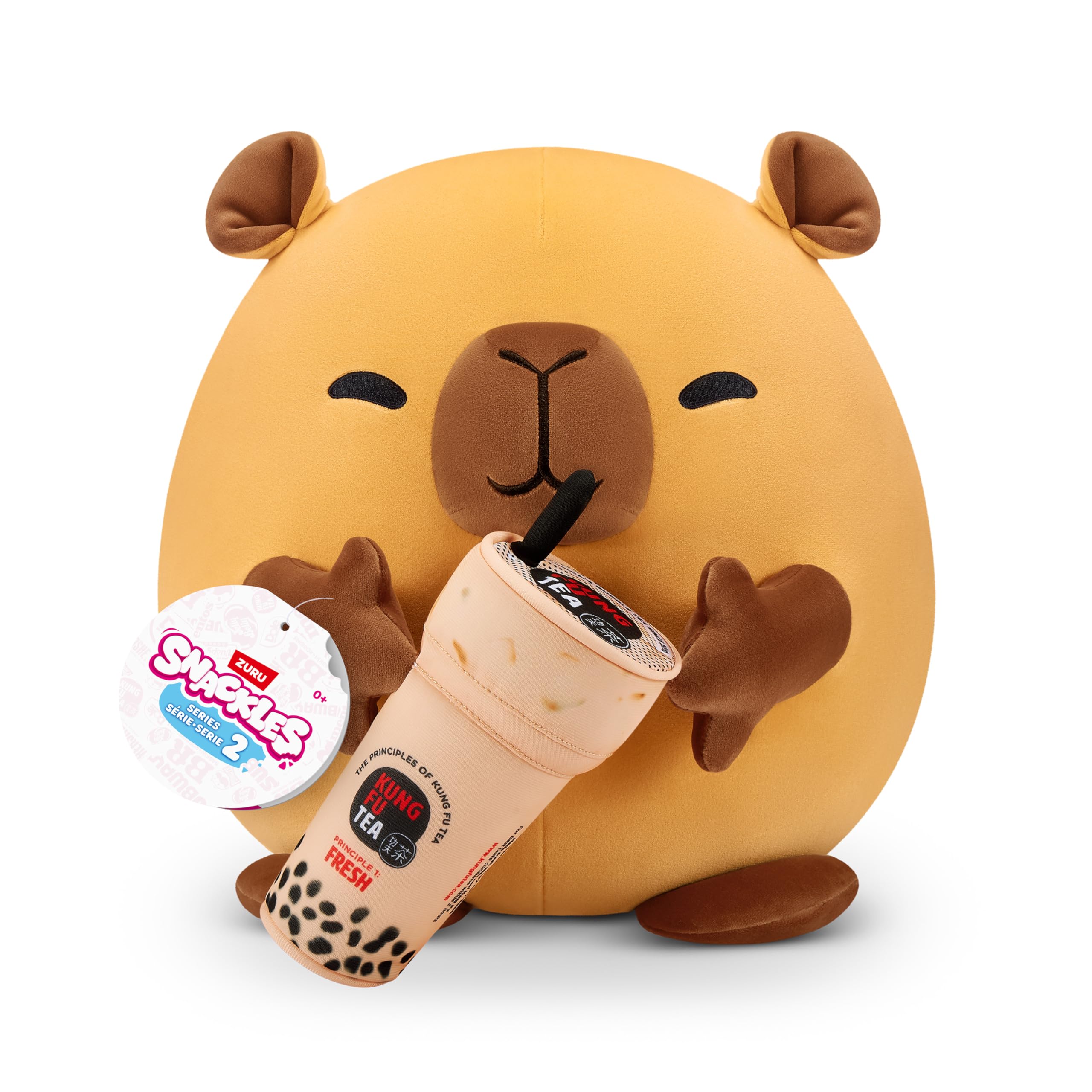 Snackles Series 2 Capybara & Boba 16 Inch Plush by ZURU, Ultra Soft ...