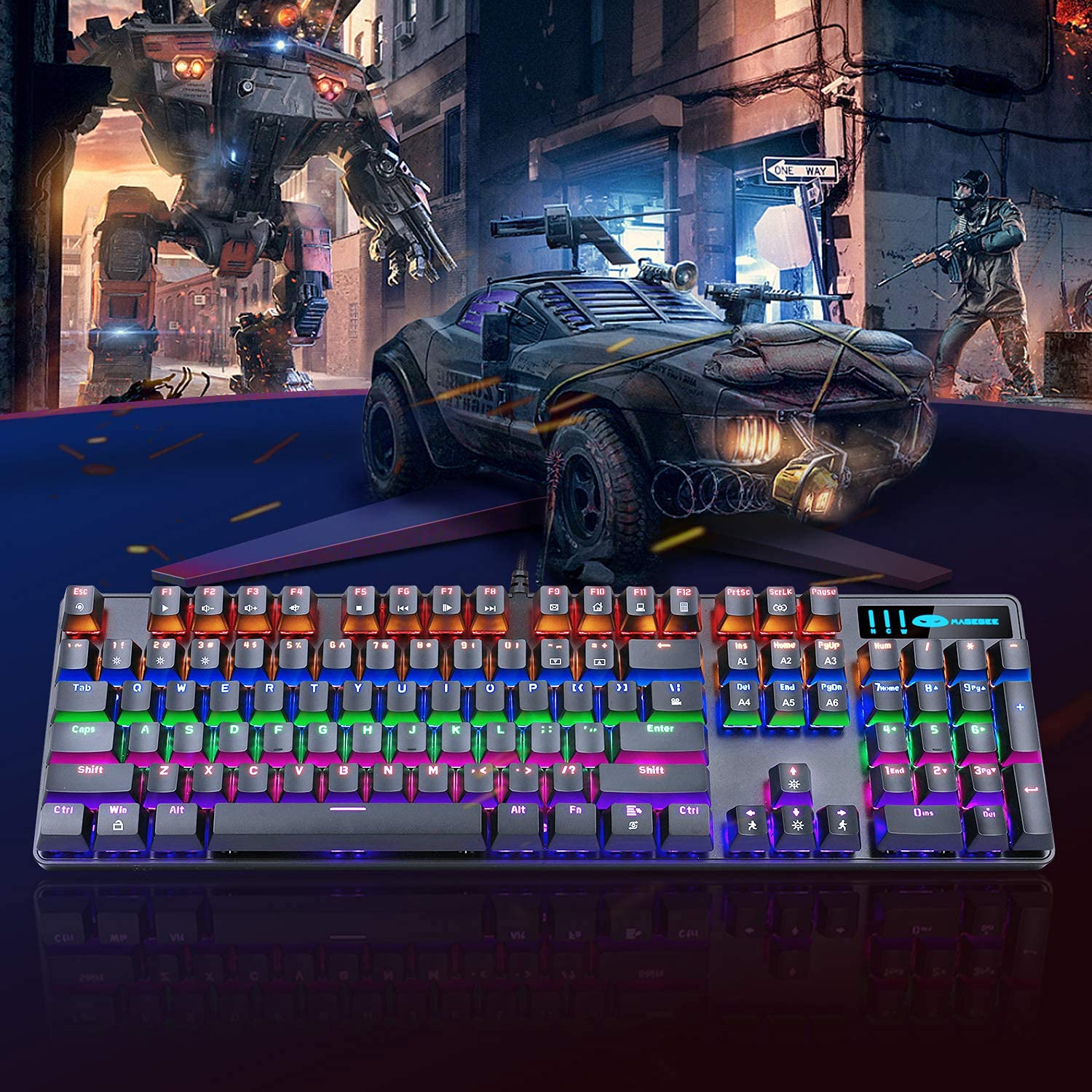 Mua MageGee Mechanical Gaming Keyboard, Storm Rainbow Backlit Ultra ...