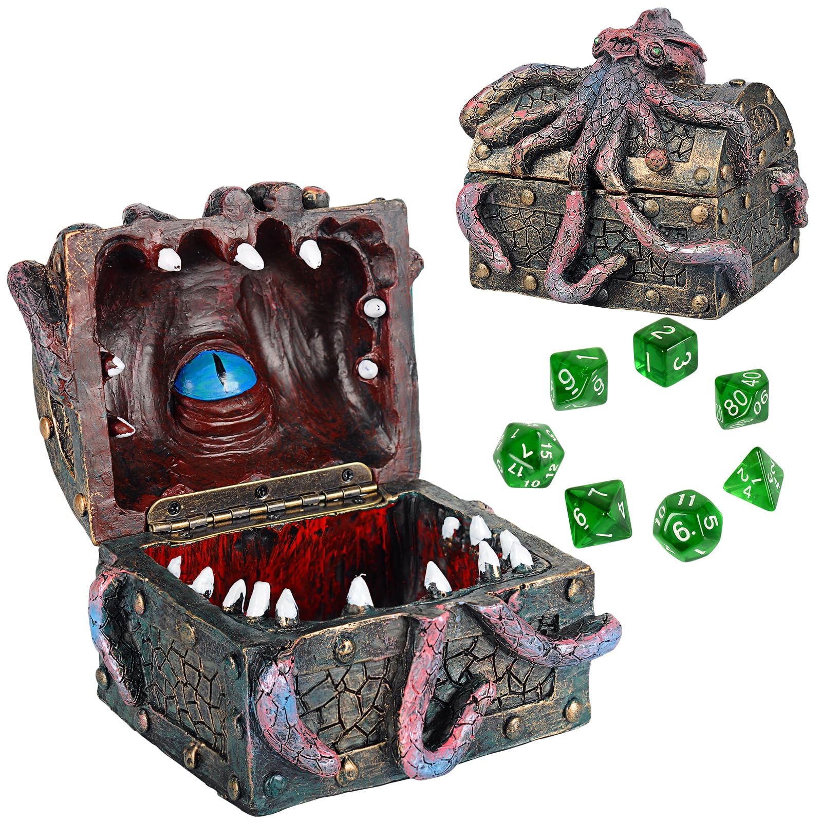 Mua DND Mimic & Octopus Chest Box with Polyhedral Mystery Dice Set ...