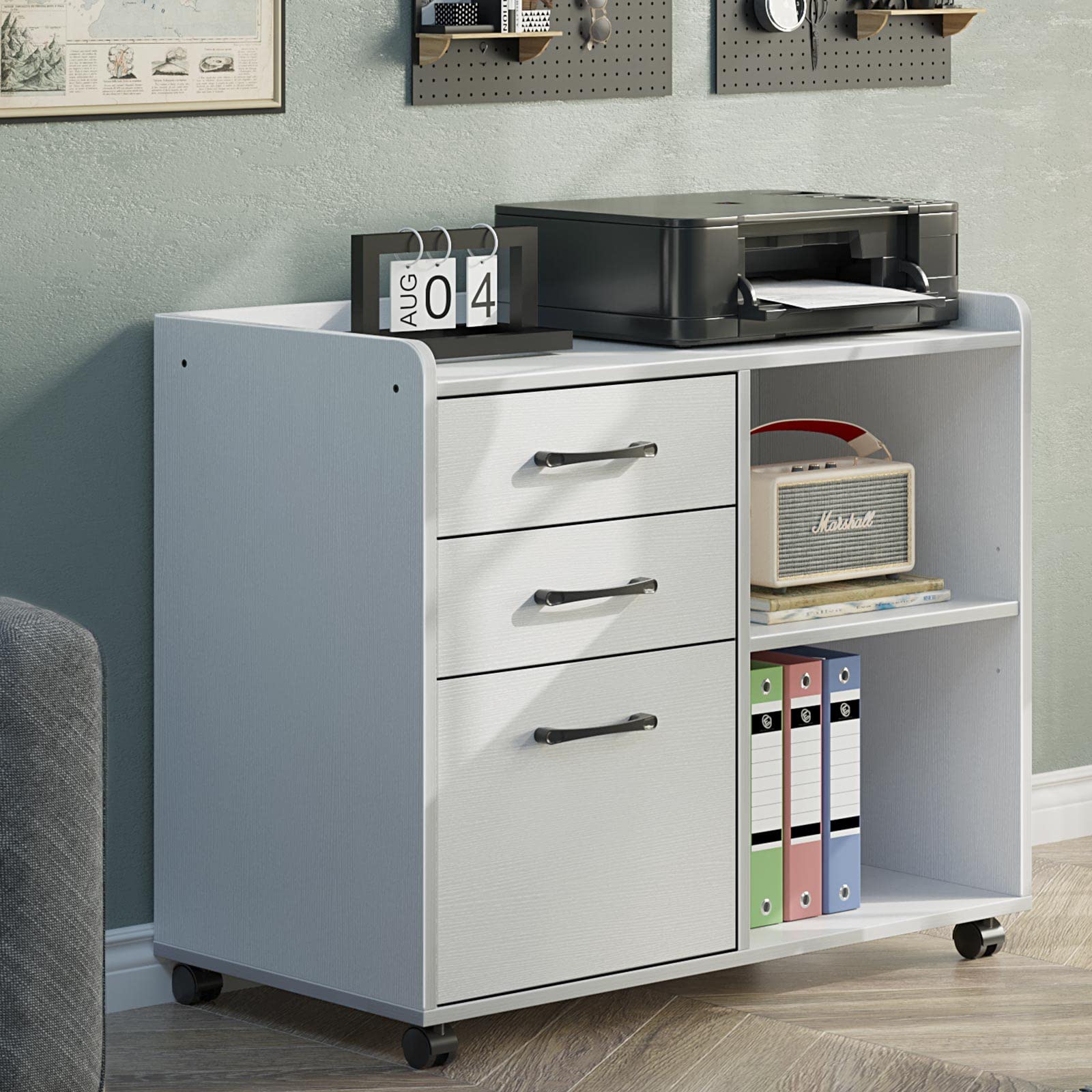Mua Rolanstar File Cabinet 3-Drawers, Mobile Lateral Filing Cabinet ...