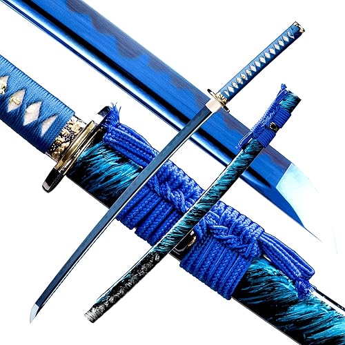 OKSs Katana Sword Real Rayskin Hardwood Saya Handmade Japanese Samurai ...