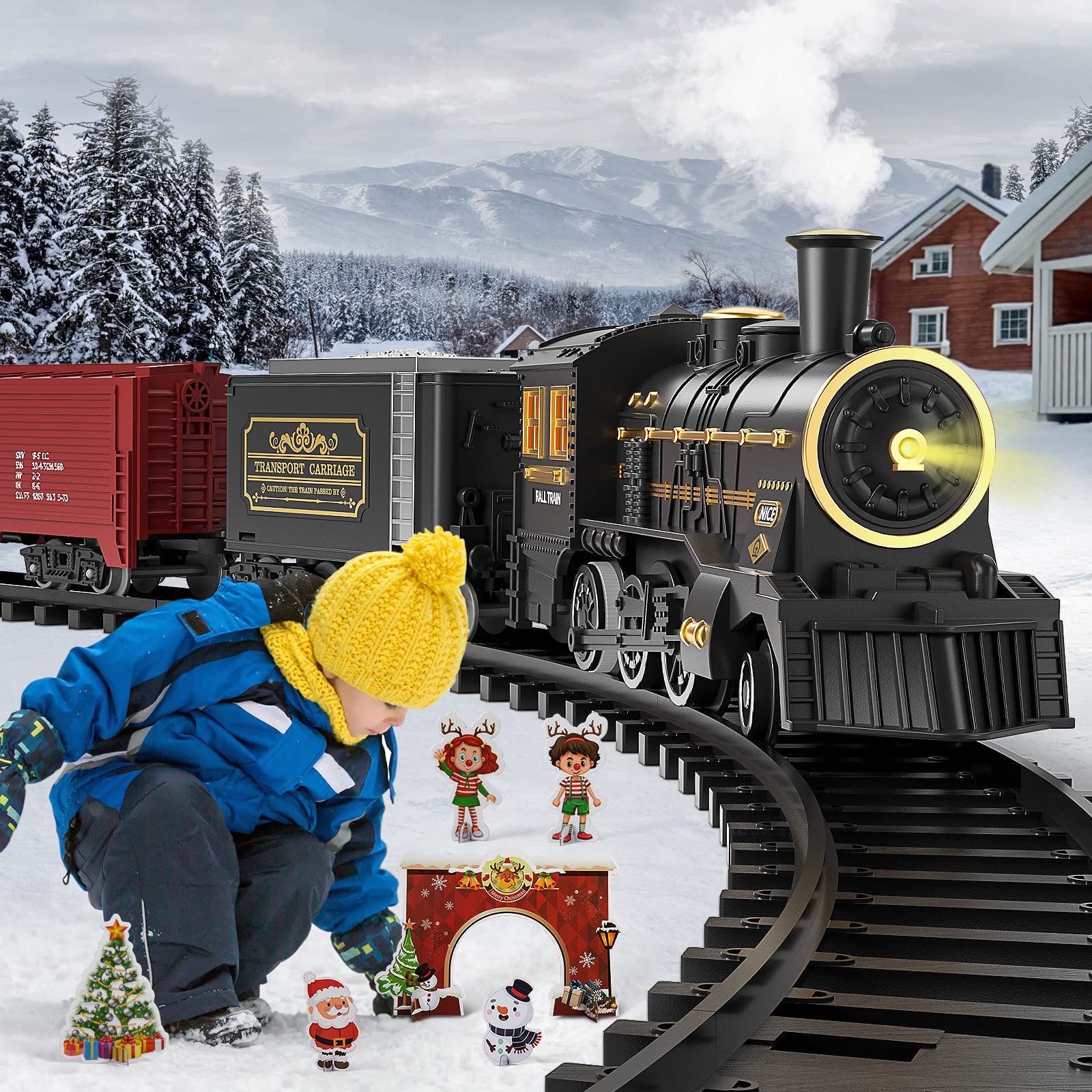 Mua TEMI Steam Train Toy Set for Boys 3 4 5 6 7 Years, with Sounds ...