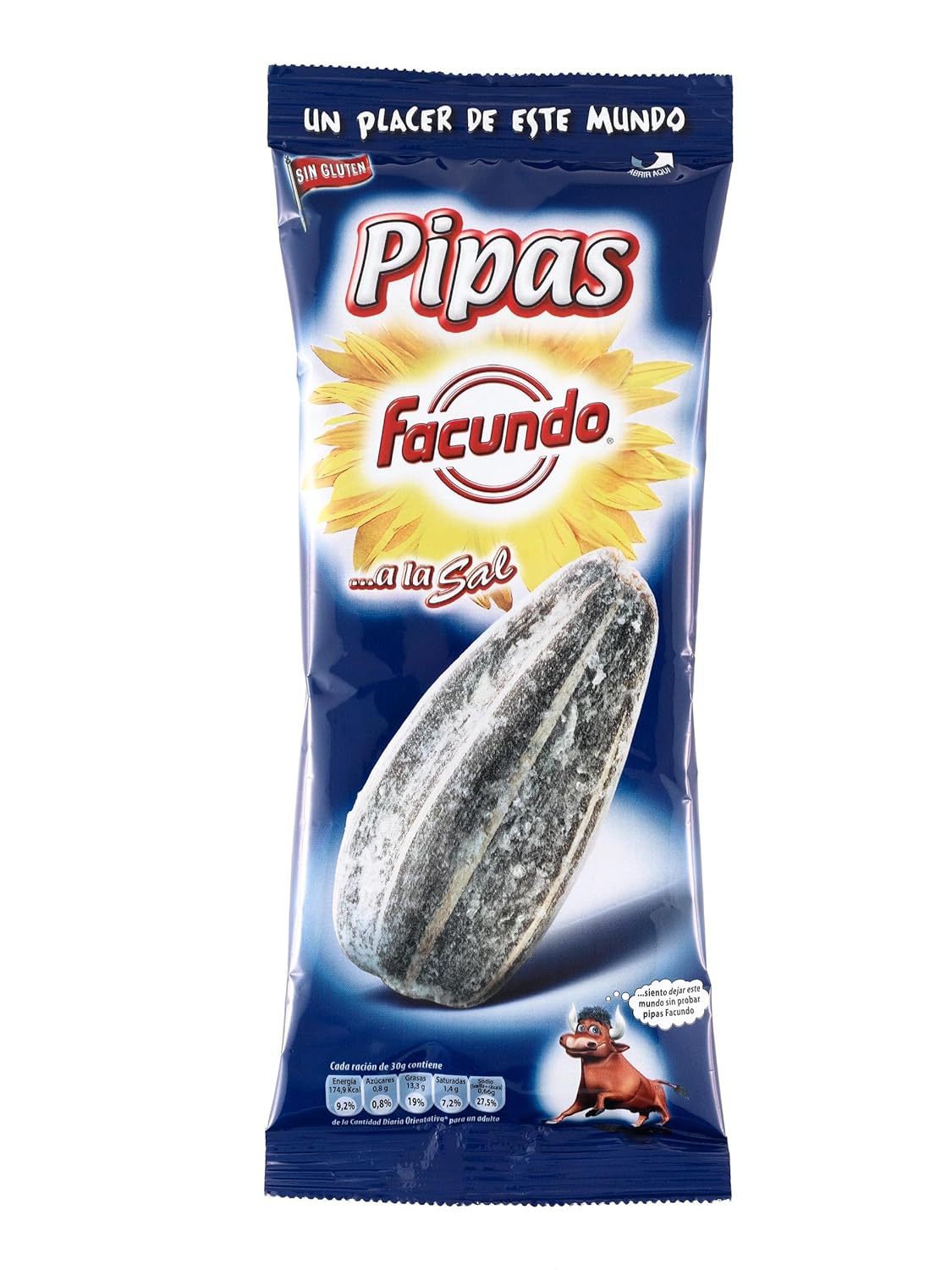 Facundo Sunflower Seeds (Pipas Extra Grandes a la Sal) 2 x 90g: Amazon ...