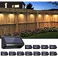 Bridika Solar Fence Lights Outdoor, 8 Colors and RGB Color Changing, Fence Solar Lights Outdoor ...