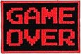 Amazon.com: Game Over Patch Iron On Applique - Red, Black - 3" x 2" Rectangle - Made in The USA