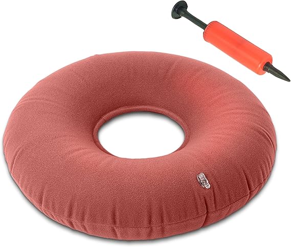 Medical Pillow Inflatable Ring Cushion, 15"- Free Pump - Adjustable ...