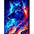 Amazon.com: mrpwnle Wolf Diamond Painting Kits for Adults-5D Wolf ...