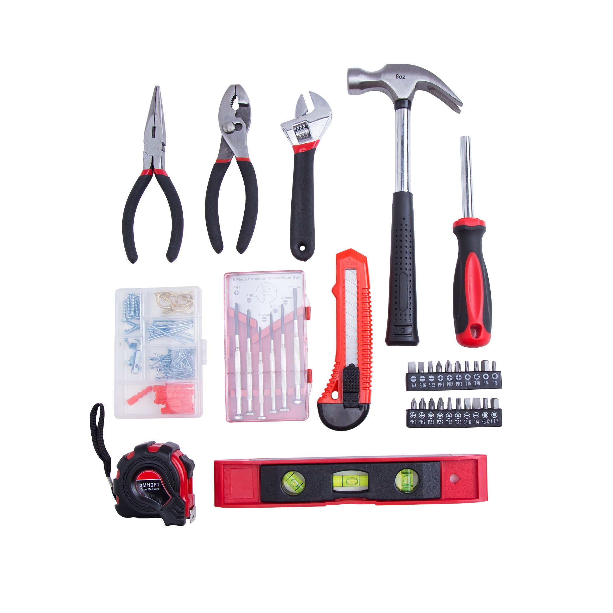 FASTPRO 135-Piece Basic Home Tool Set with 12-inch Tool Bag ...