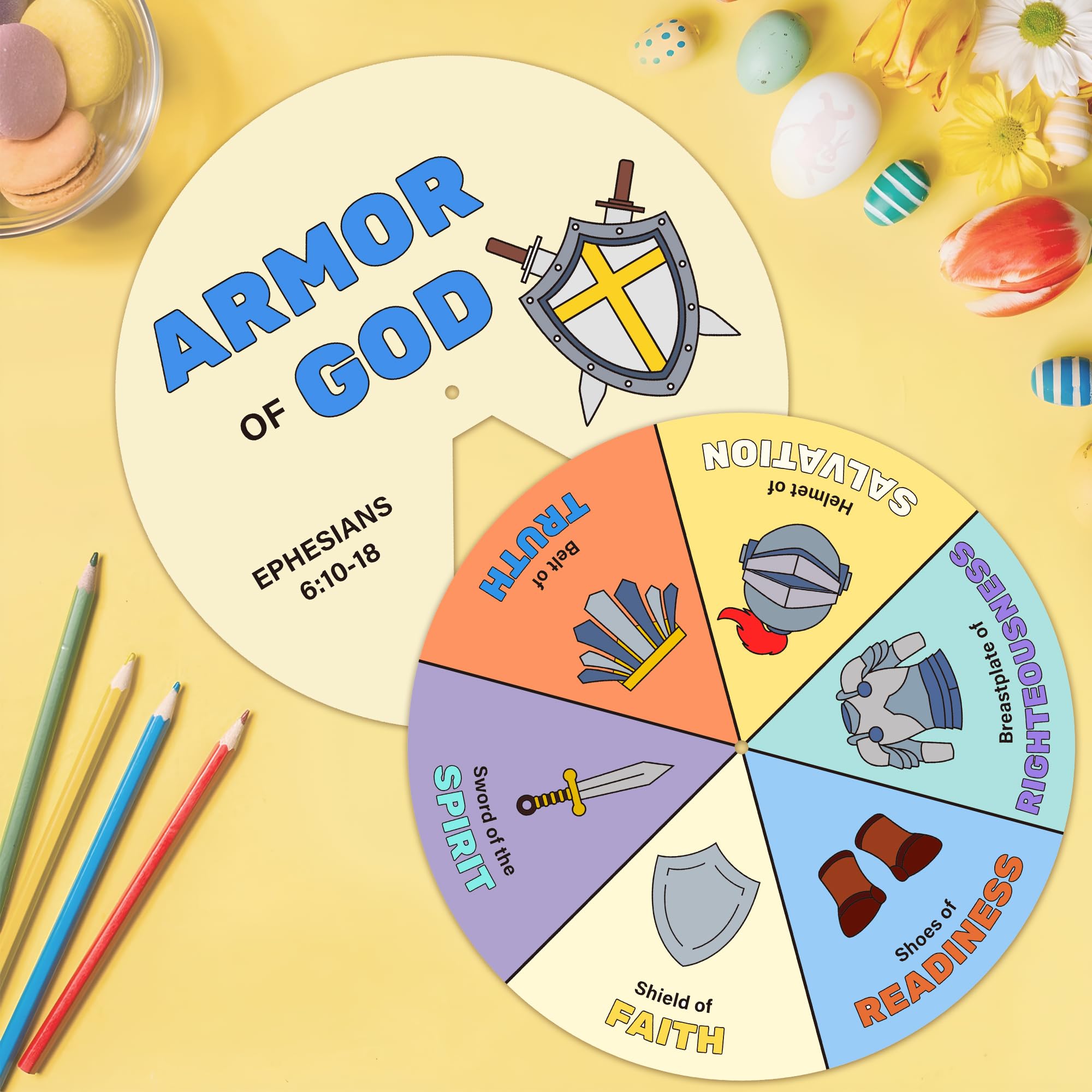 Mua COcnny 24 Sets Armor Of God Color Wheel Craft, Color Your Own ...