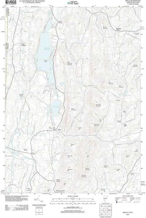 Amazon.com: 2012 Wells, VT - Vermont - USGS Historical Topographic Map ...
