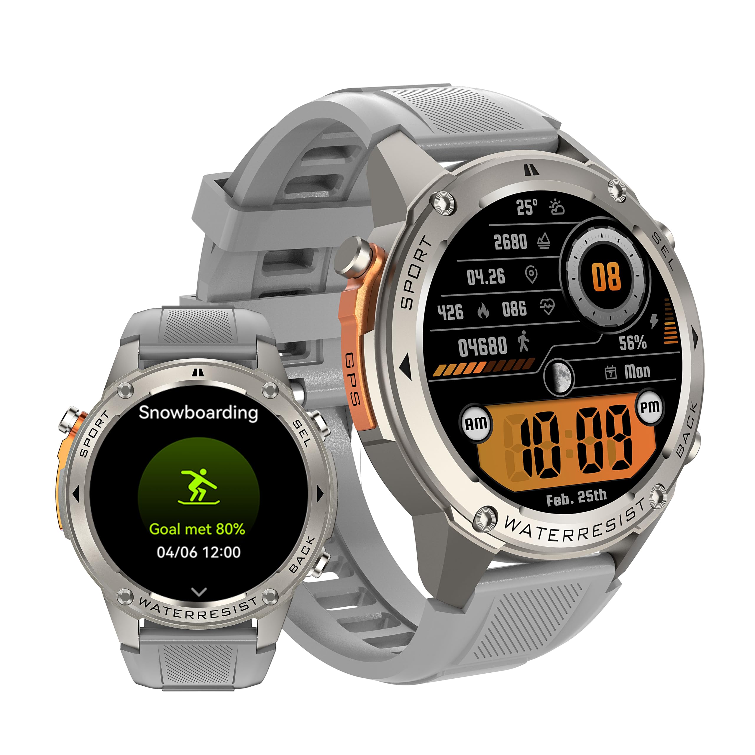 Military Smart Watch with GPS (Answer/Make Calls), Satellite ...