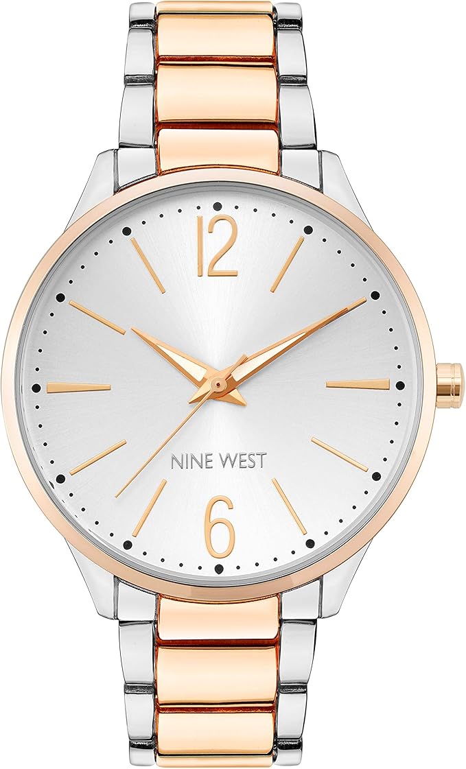 NINE WEST Dress Watch NW/2569SVRT: Amazon.co.uk: Watches