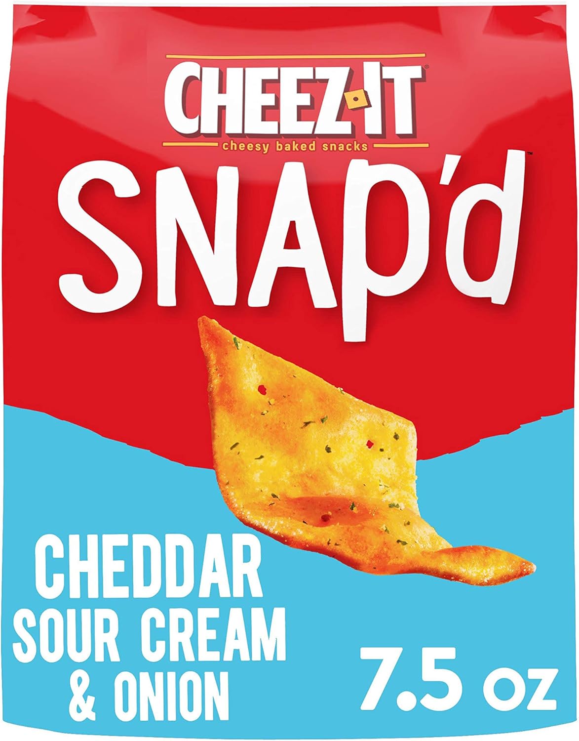 Cheez-It Snap'd, Cheesy Baked Snacks, Cheddar Sour Cream and Onion, 7.5 ...