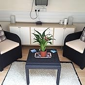 Allibert by Keter Atlanta 2 Seater Rattan Balcony Bistro Set Outdoor ...