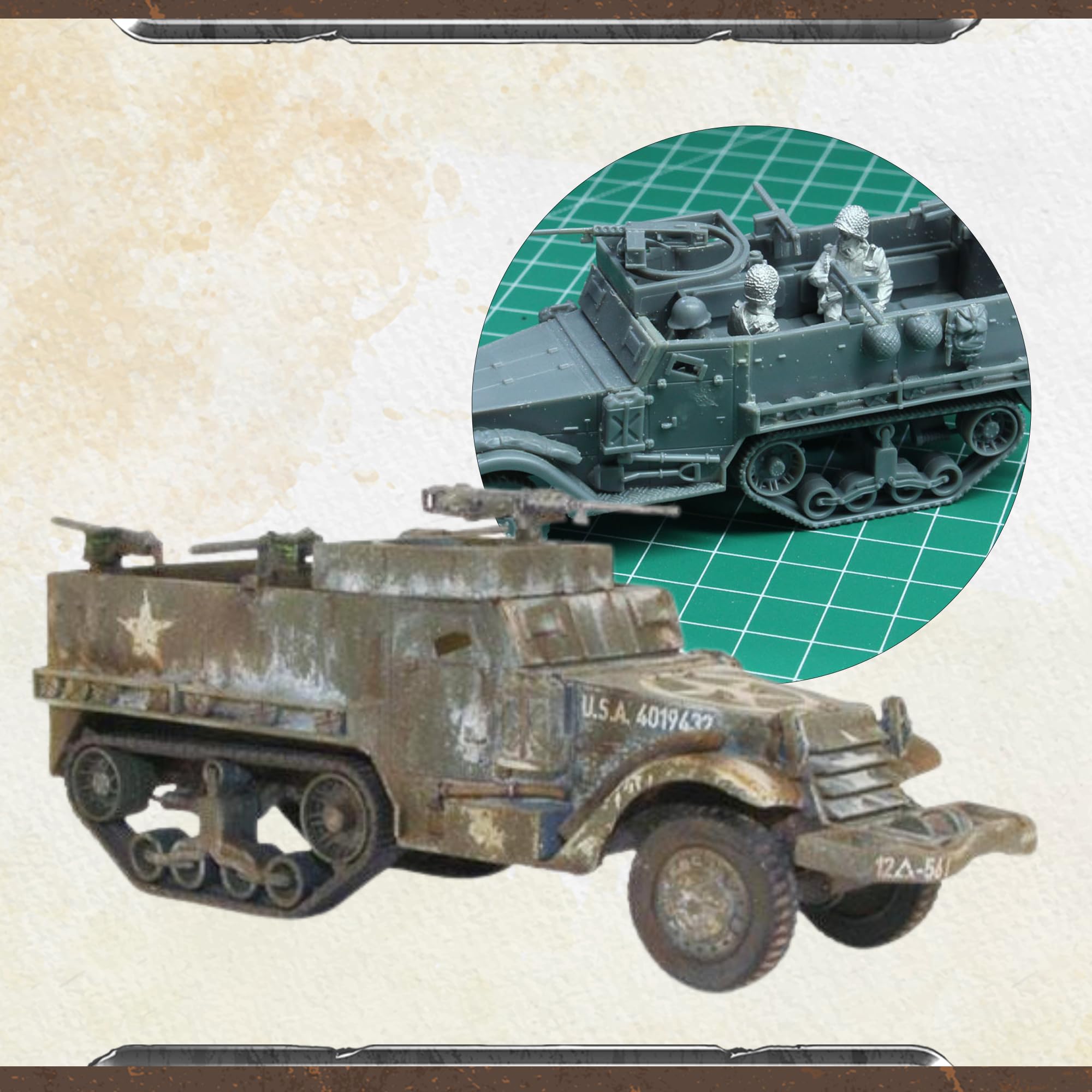 Mua Wargames Delivered Bolt Action Miniatures - M3A1 Half-Track with a ...