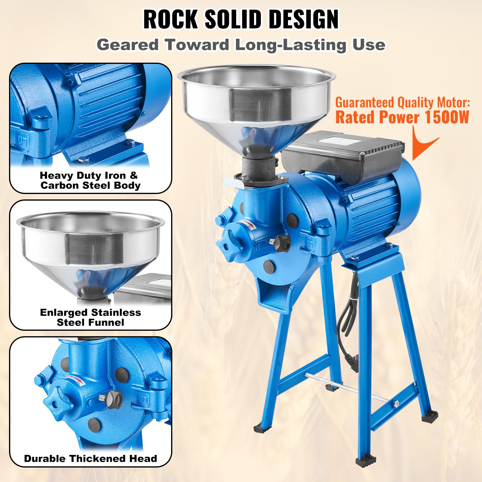 Mua VEVOR Electric Grain Mill Grinder, 1500W 110V Spice Grinders ...