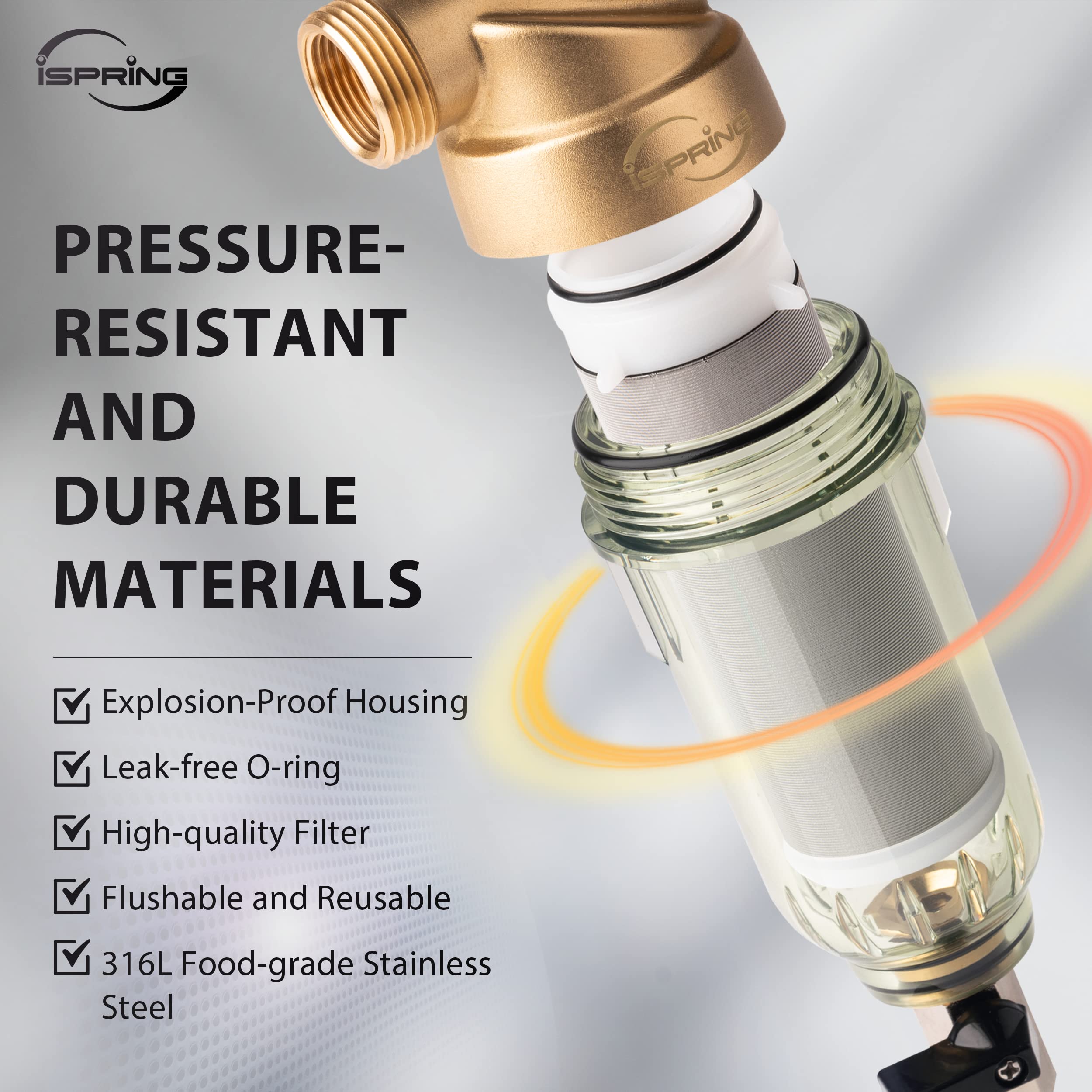 Mua iSpring WSP-200 Reusable Whole House Spin Down Sediment Water ...