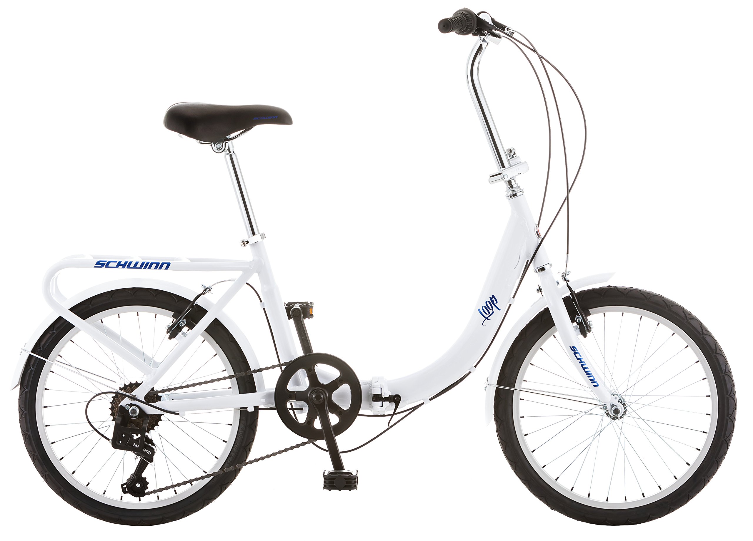 Buy Schwinn Loop Adult Folding Bike, 20-inch Wheels, 7-Speed Drivetrain ...