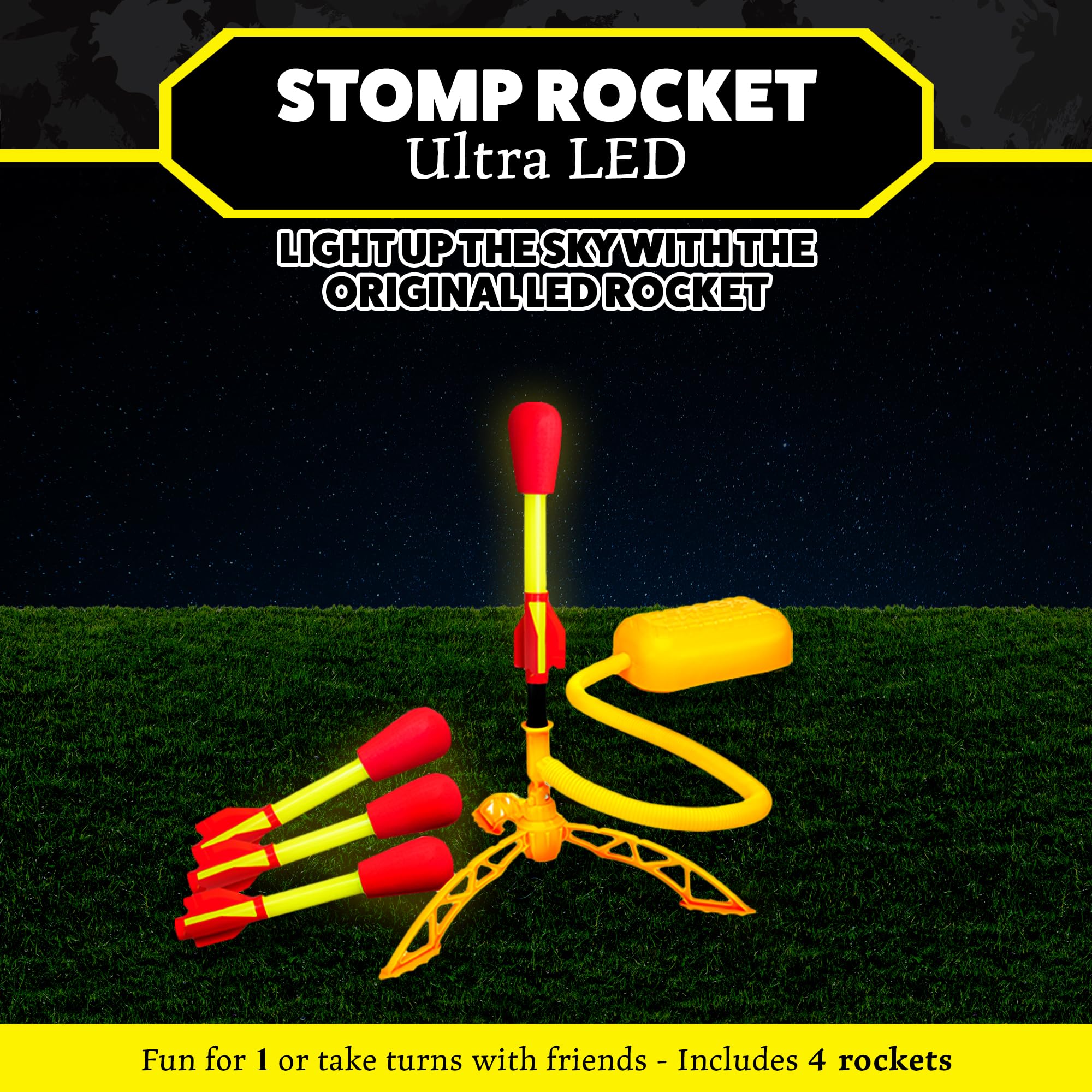 Mua Stomp Rocket Ultra LED Rocket Launcher for Kids, 4 LED Foam Tipped ...