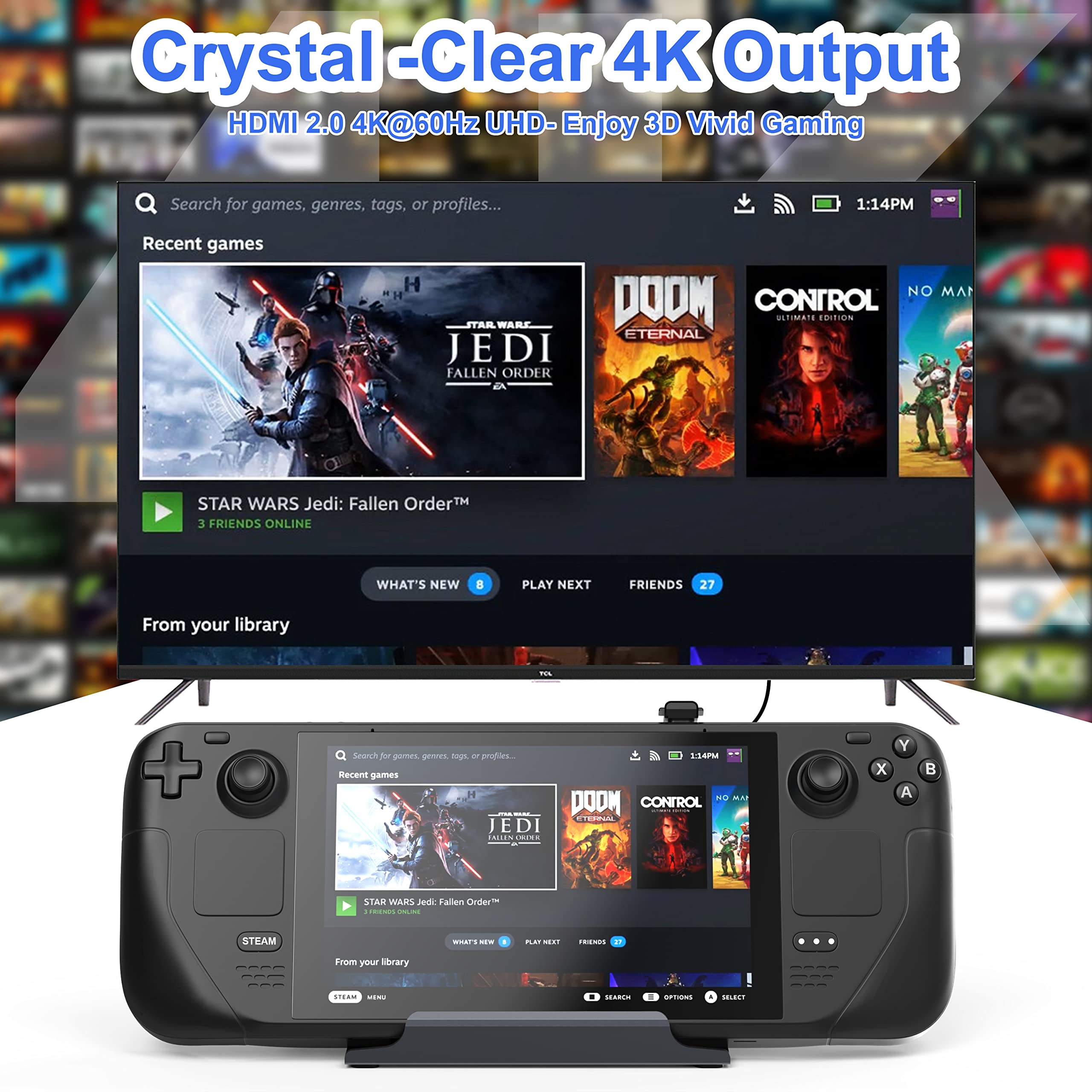 Mua RREAKA ROG Ally/Steam Deck OLED Dock, 6-in-1 Hub Docking Station ...