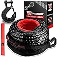 Amazon.com: TYT Synthetic Winch Rope Kit - 3/8" x 92' with 27000 lbs Strength, Protective Sleeve ...
